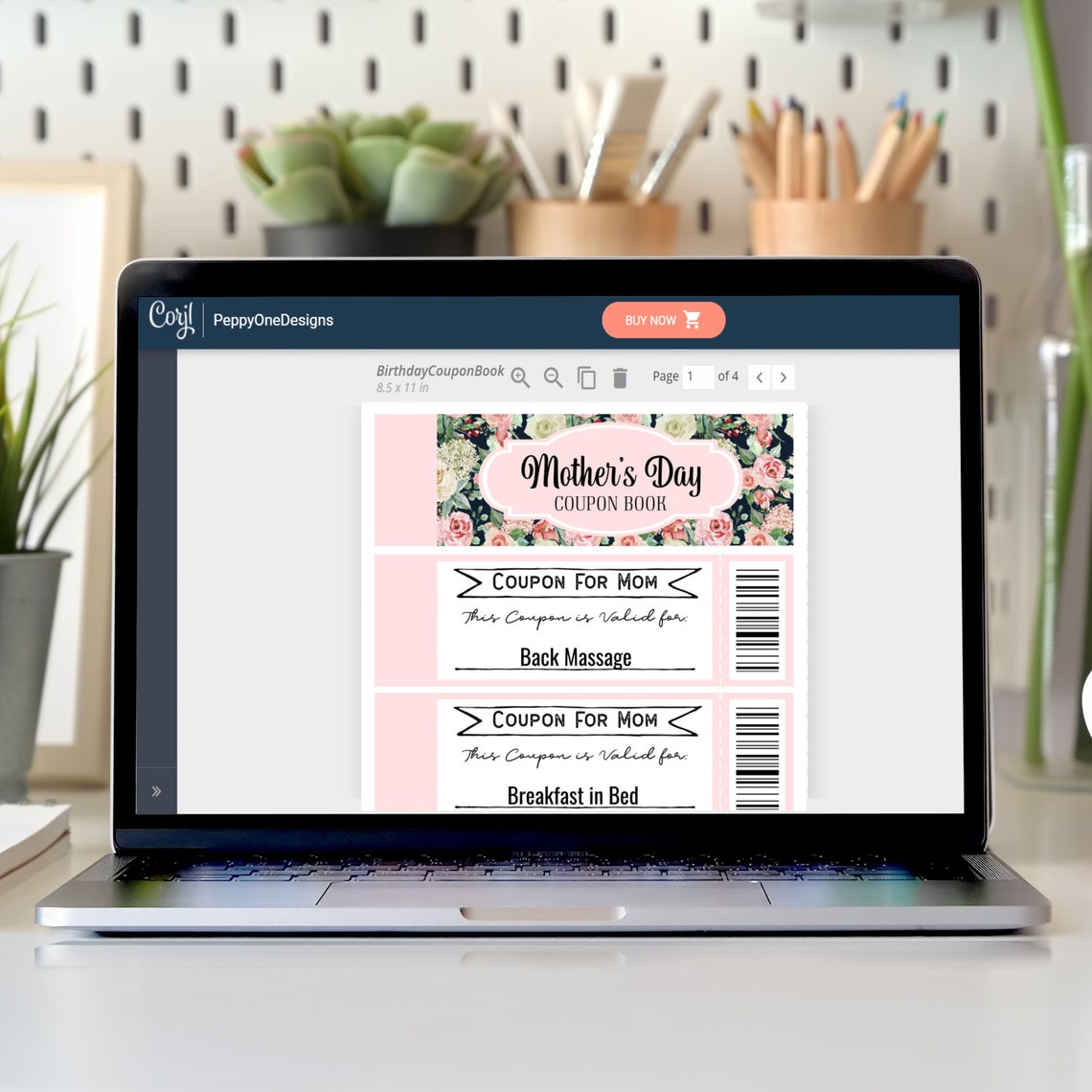 Editable Coupon Book Mothers Day Gift Custom Coupon Book for - Etsy