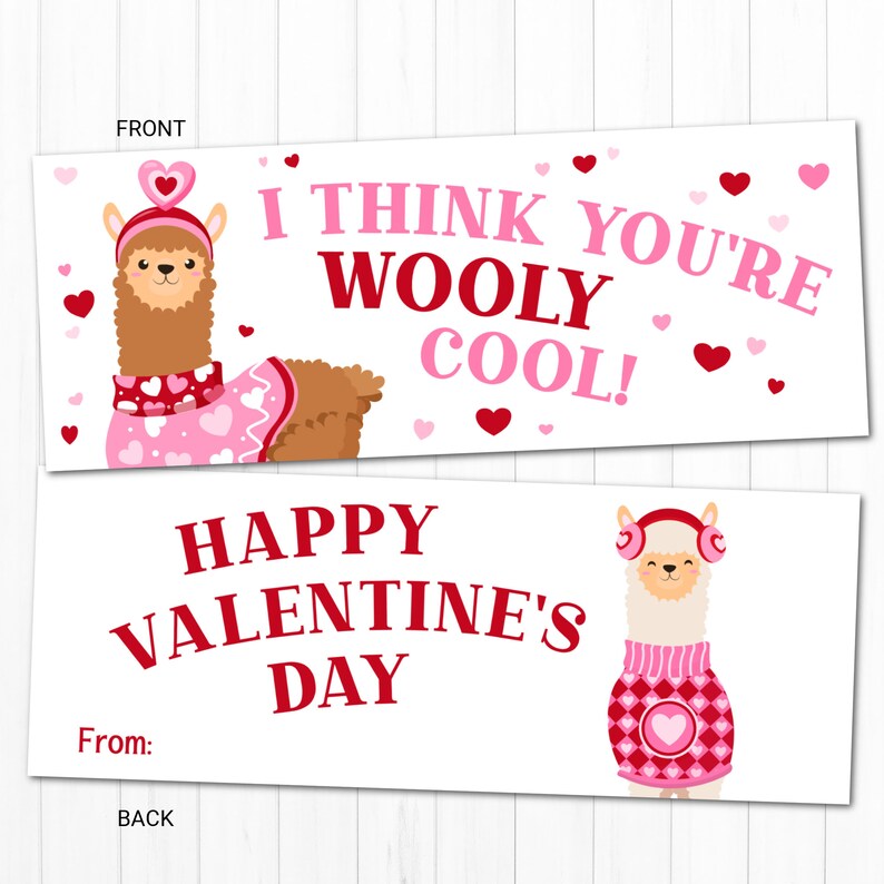 EDITABLE Valentines Day Card for Kids, Valentine Treat Topper for Kids ...