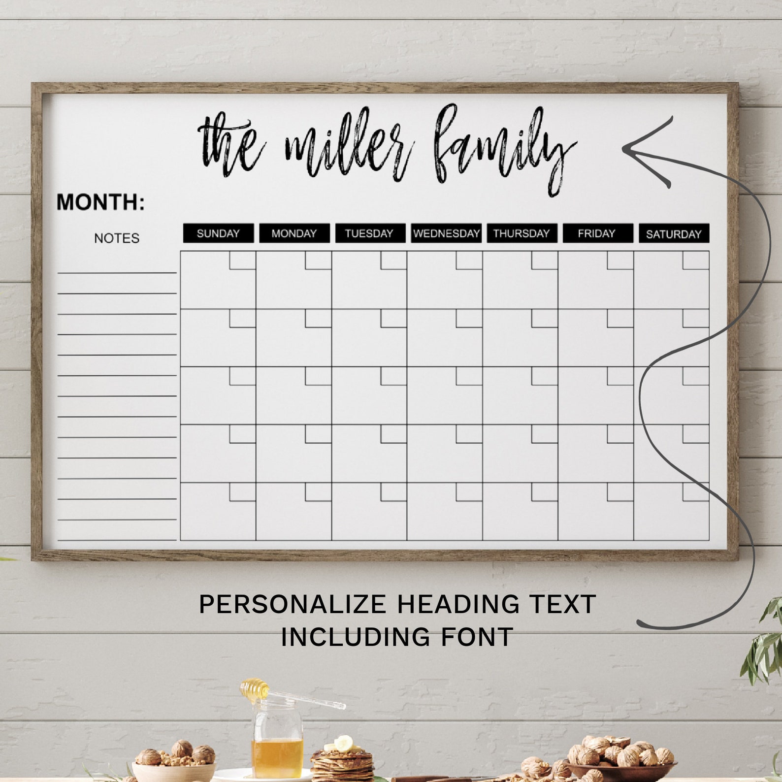 Large Family Calendar, Monthly & Weekly Organizer, Family Planner ...