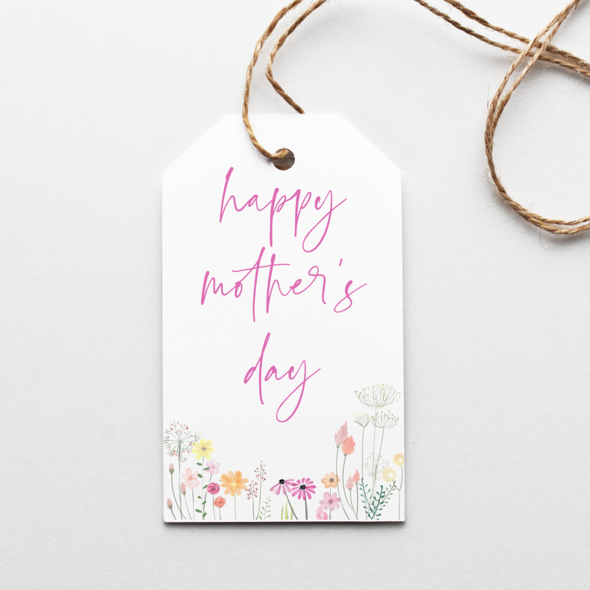 PRINTABLE Mother's Day Tags Floral Gift Tags Happy - Etsy