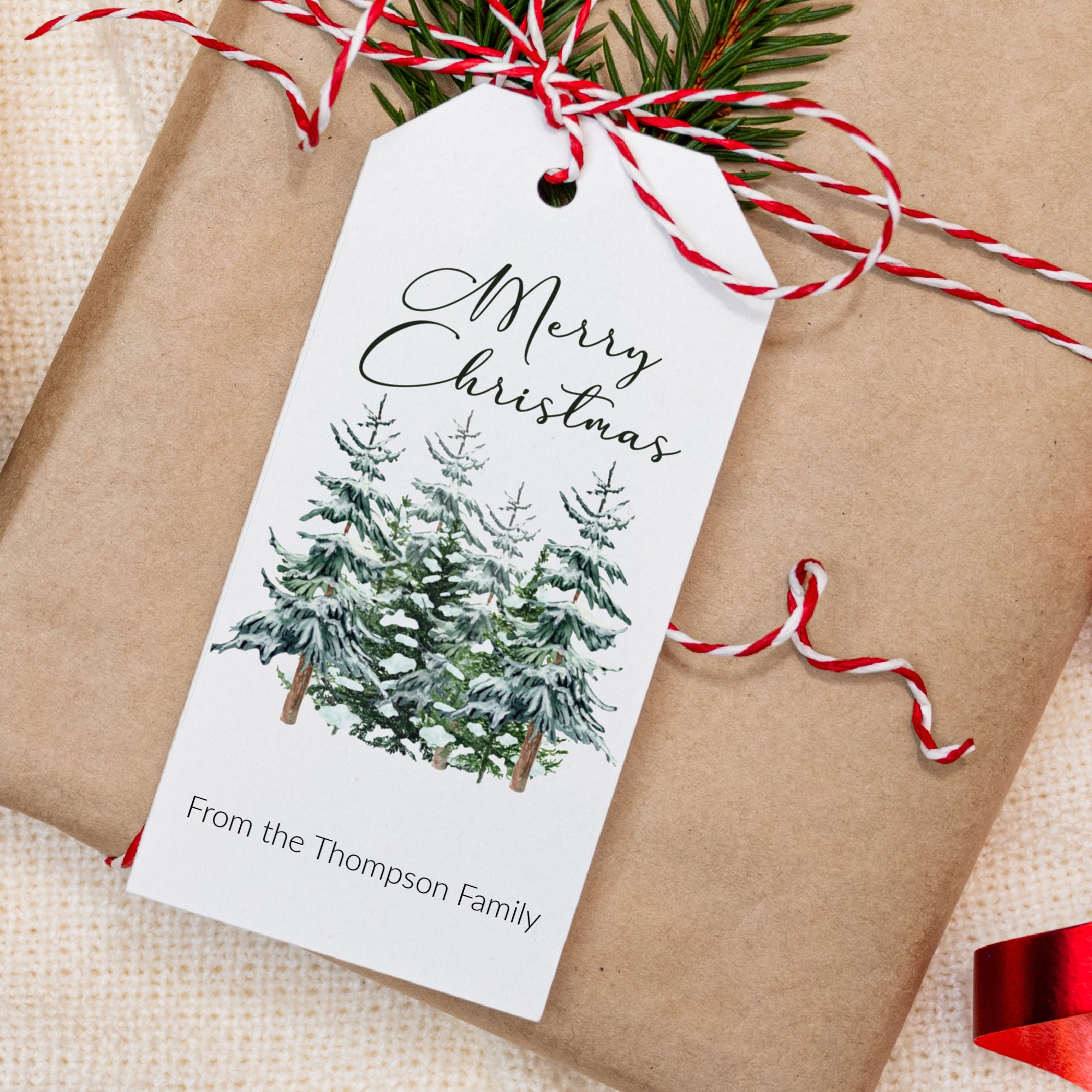 EDITABLE Christmas Gift Tag Template, Gift Tags, Christmas Tags ...