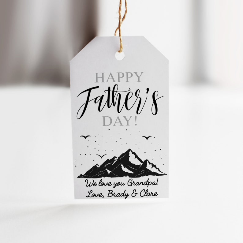 Editable Fathers Day Gift Tag Printable, Gift Tags for Dad, Printable ...