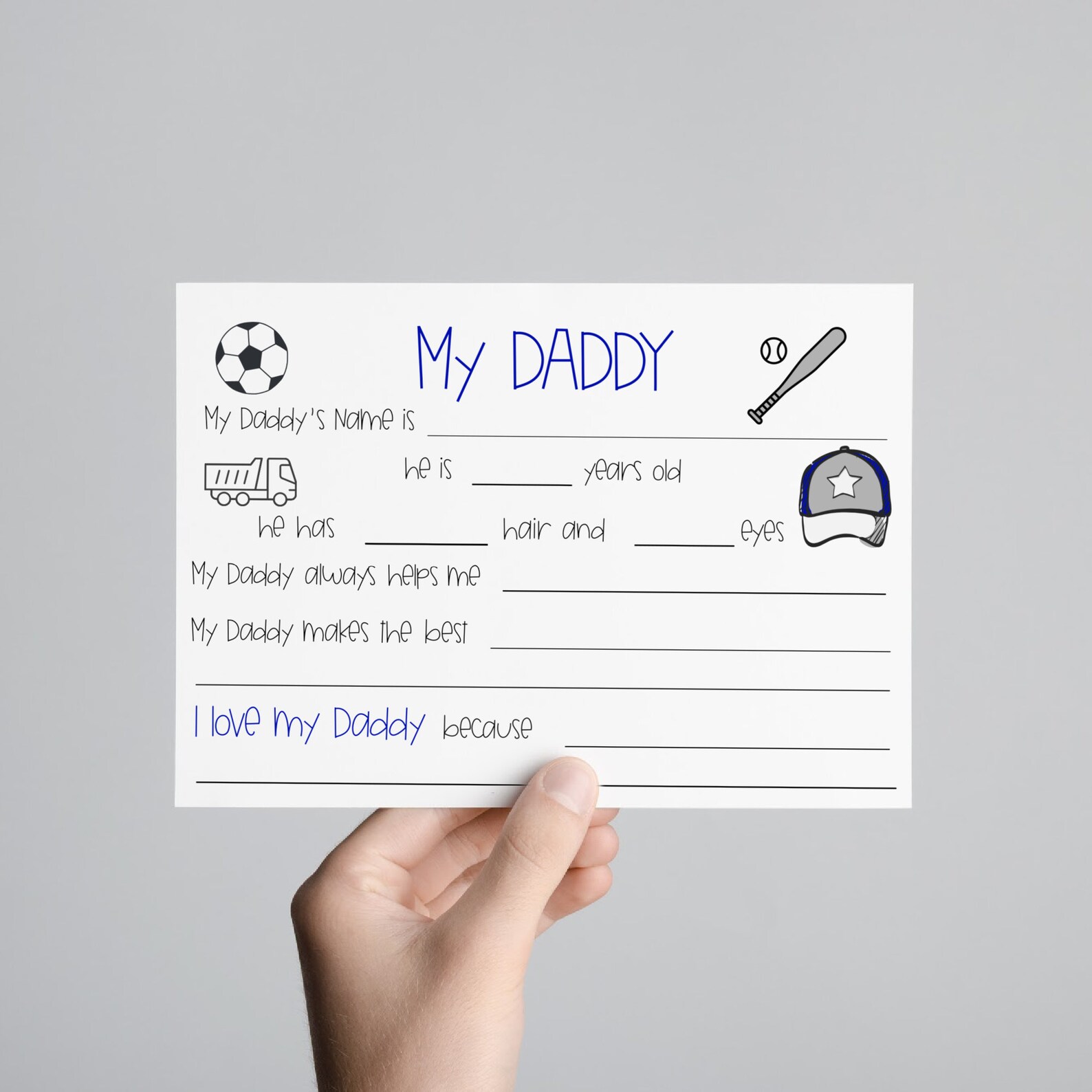 Printable Card for Dad, Personalized Card for Dad, Printable Fathers ...