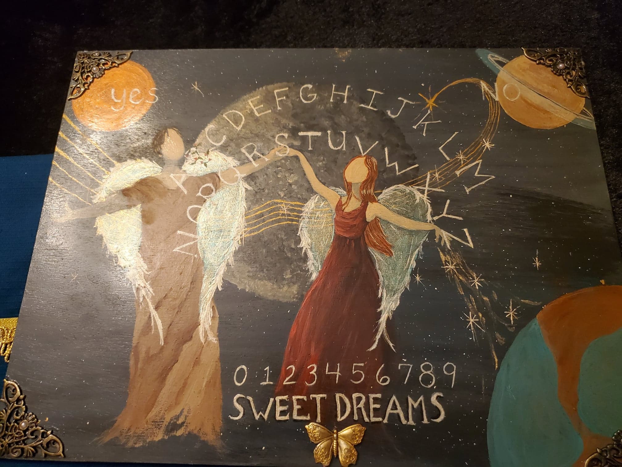 Hand painted angel board | Etsy