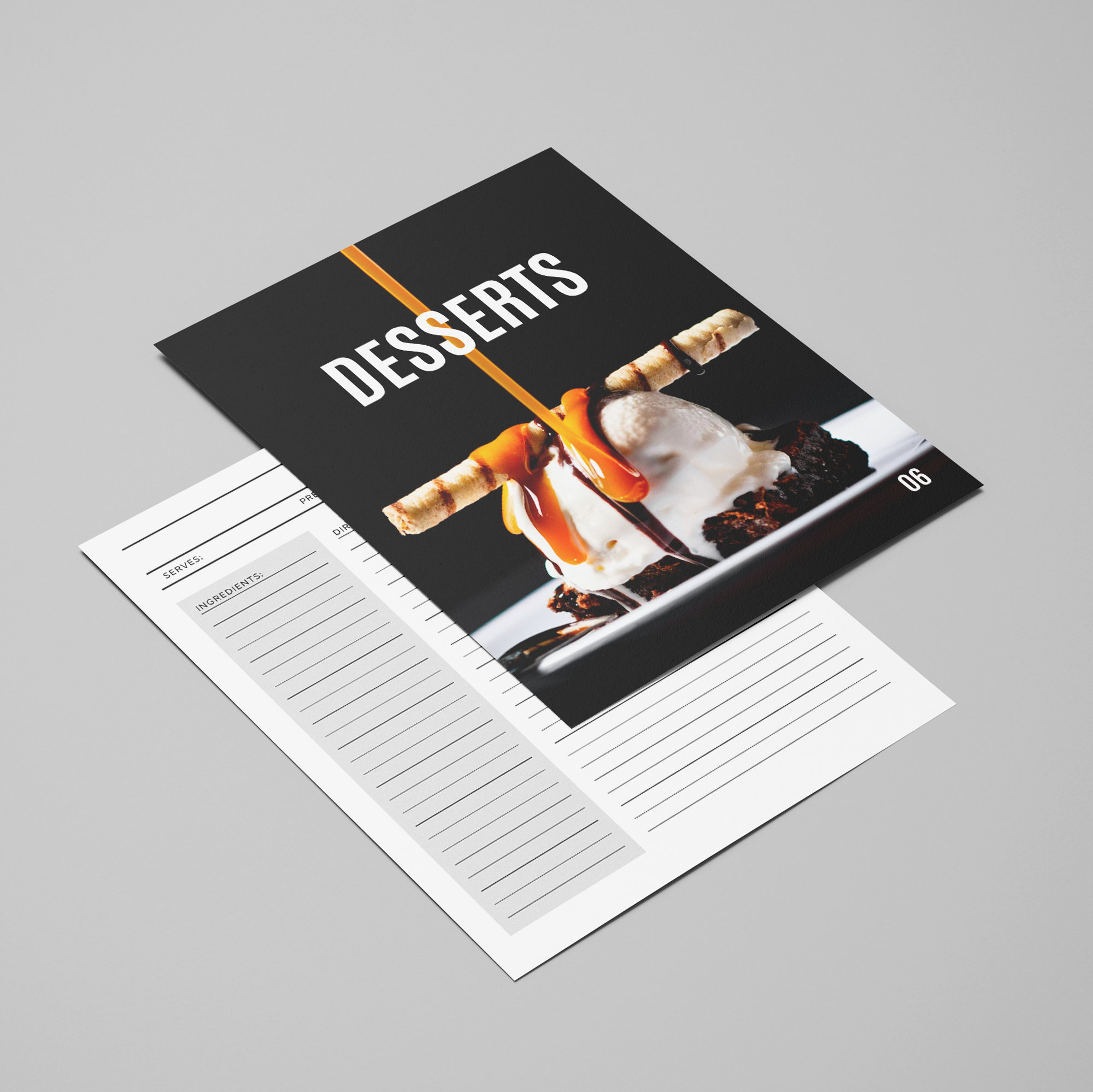 Printable Recipe Book | Cook Book | Dark and Moody | Blank Pages With ...