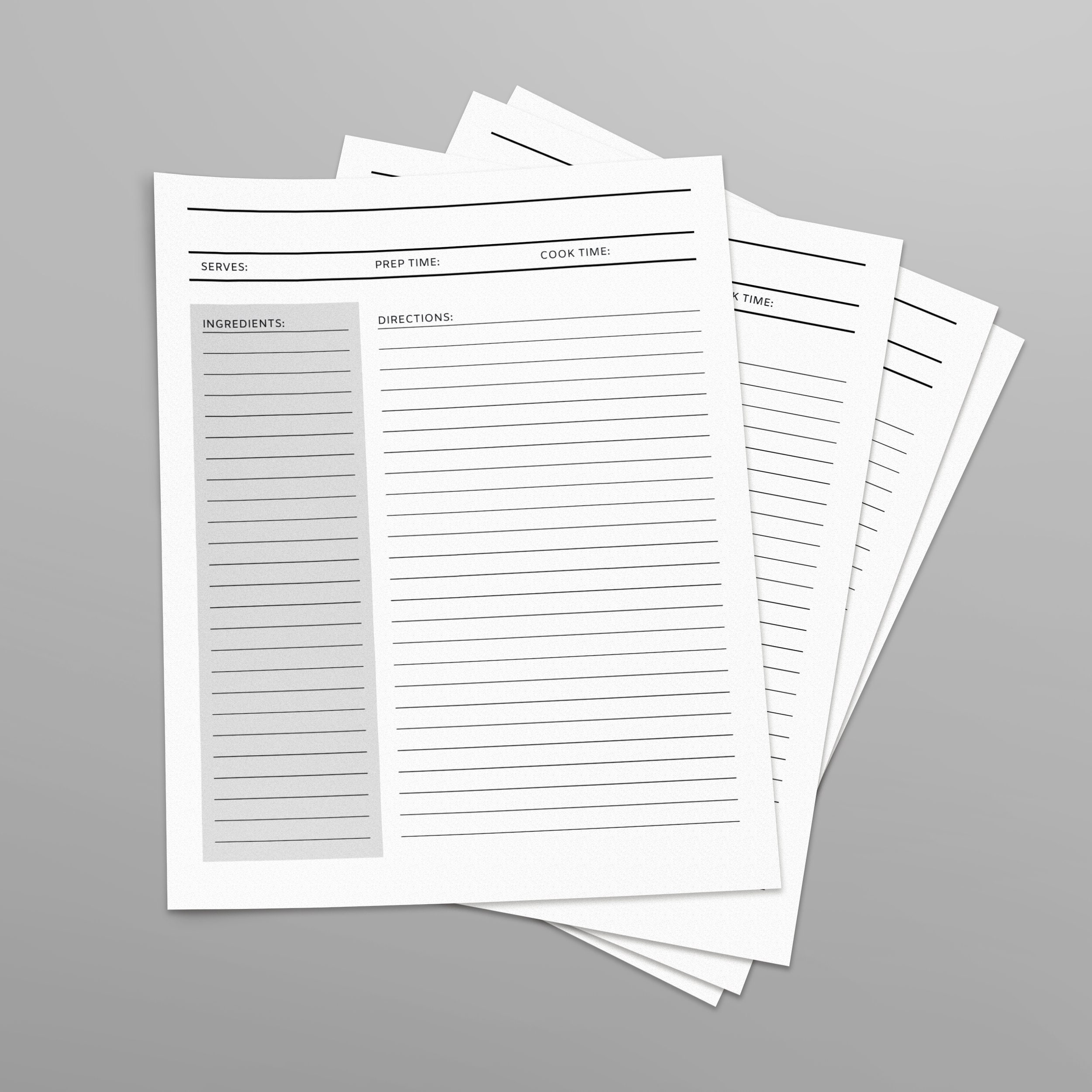 Printable Recipe Book | Cook Book | Dark and Moody | Blank Pages With ...