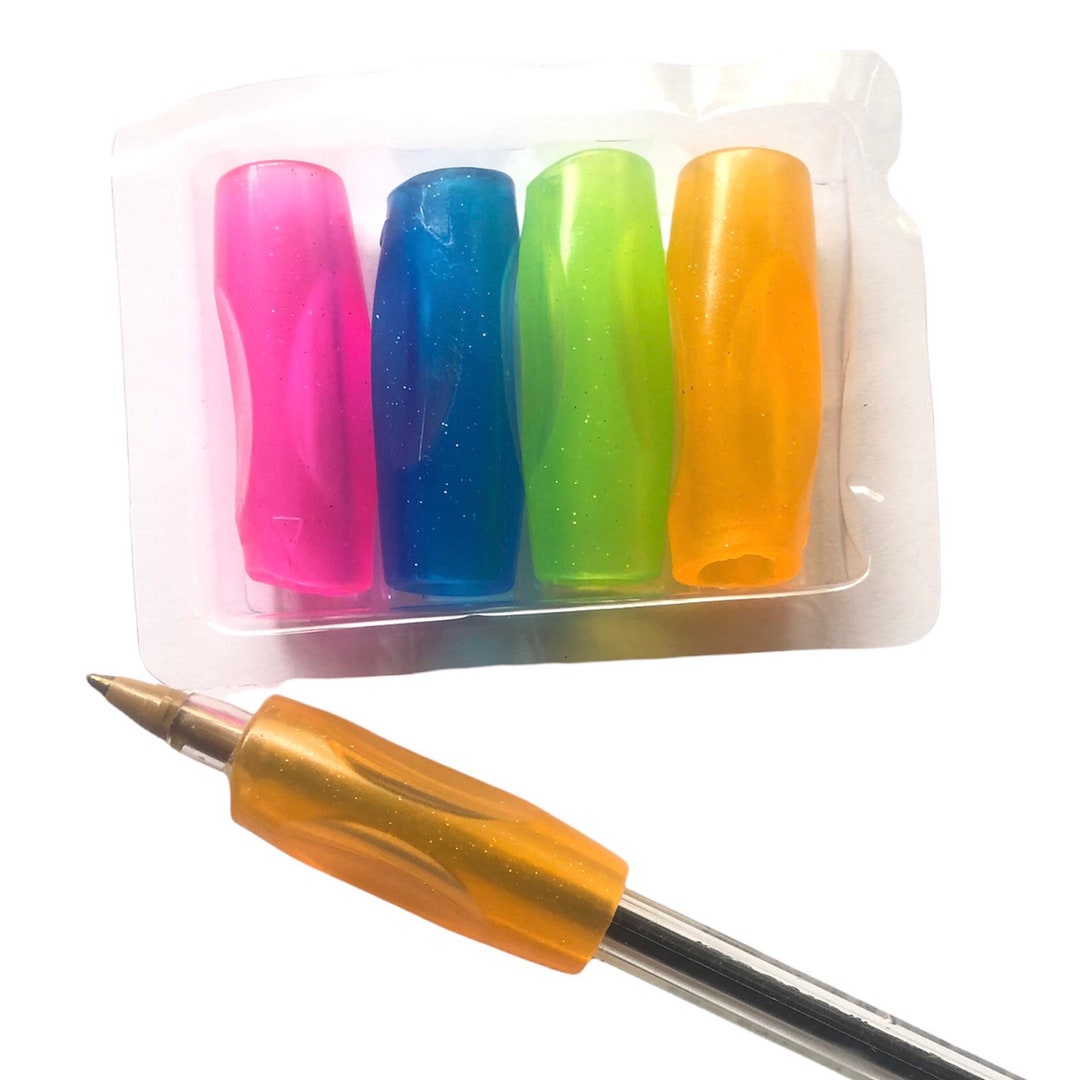 GLITTER PENCIL GRIPS Autism, Adhd, Sensory Seekers, Stimming, Anxiety ...