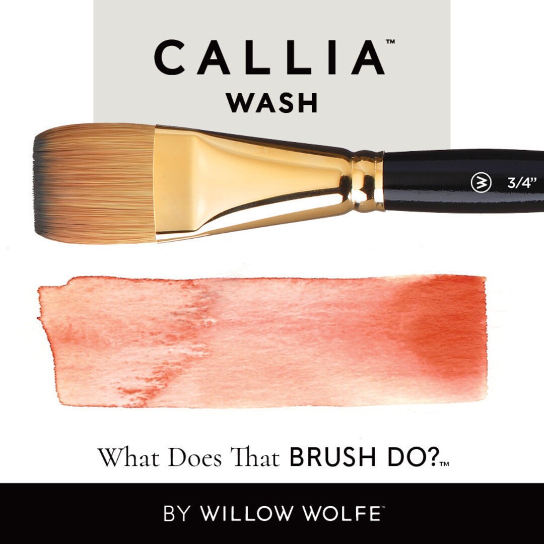CALLIA Flat Wash Artist Paint Brushes Mixed Media by Willow Wolfe - Etsy