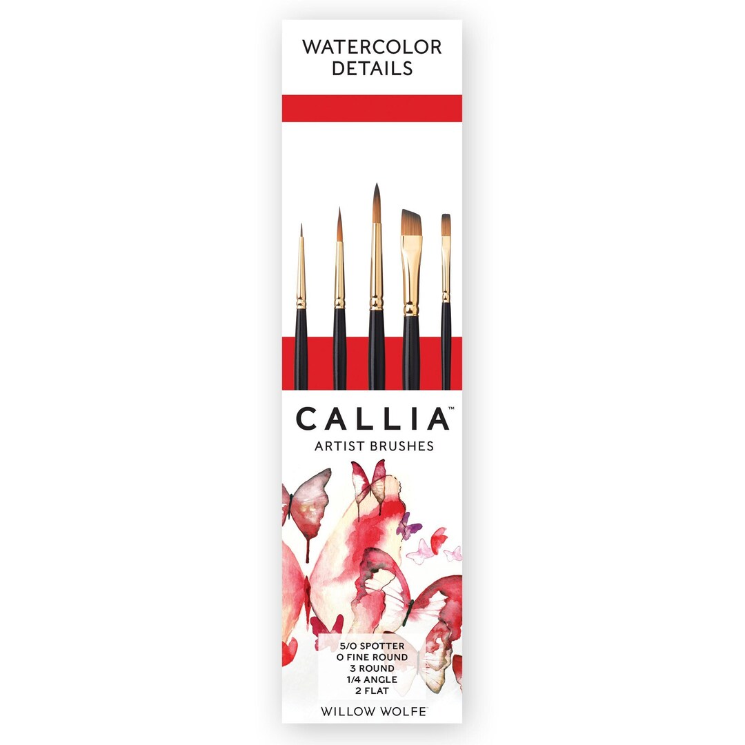 Callia Artist Watercolor Details Brush Set by Willow Wolfe - Etsy