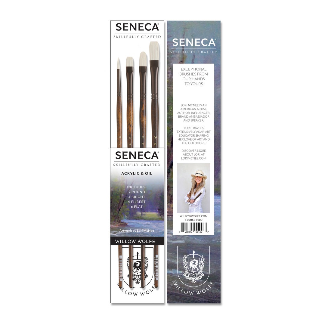SENECA Artist Brushes by Willow Wolfe, Synthetic Bristle Plein Air ...