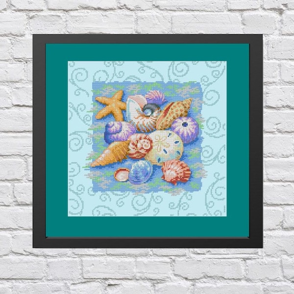 Seashell Cross Stitch - Etsy