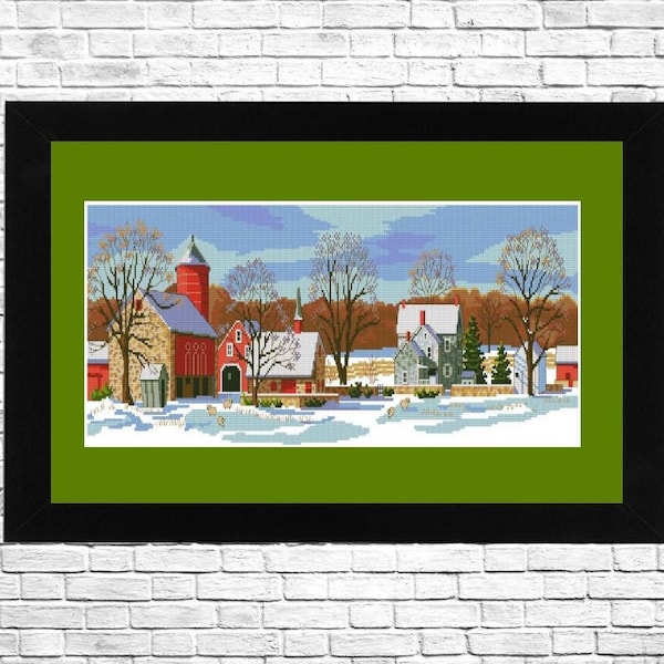 Scenic Farm Cross Stitch - Etsy