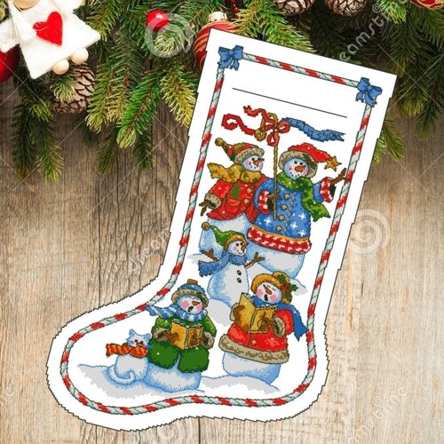 Christmas Stocking Cross Stitch Pattern PDF Counted Easy Cuty - Etsy