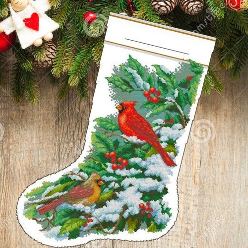 Christmas Stocking Counted Cross Stitch Pattern Victorian - Etsy