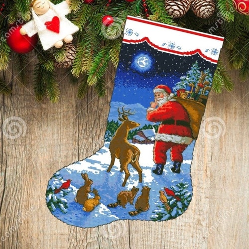 Christmas Stocking Counted Cross Stitch Pattern Victorian - Etsy