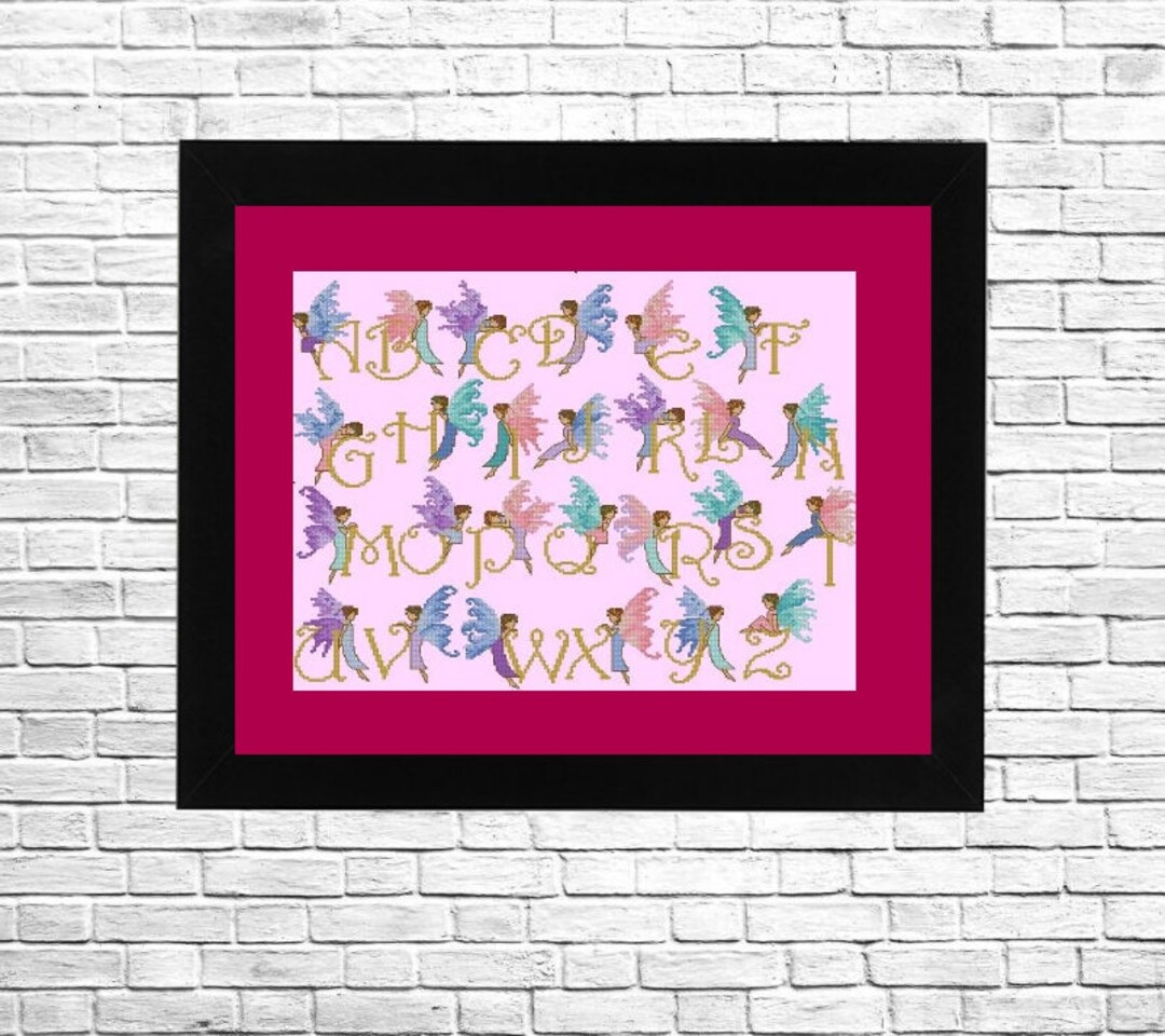 Fairy Monogram, Alphabet Cross Stitch, Fairy Pattern, Pattern Alphabet ...