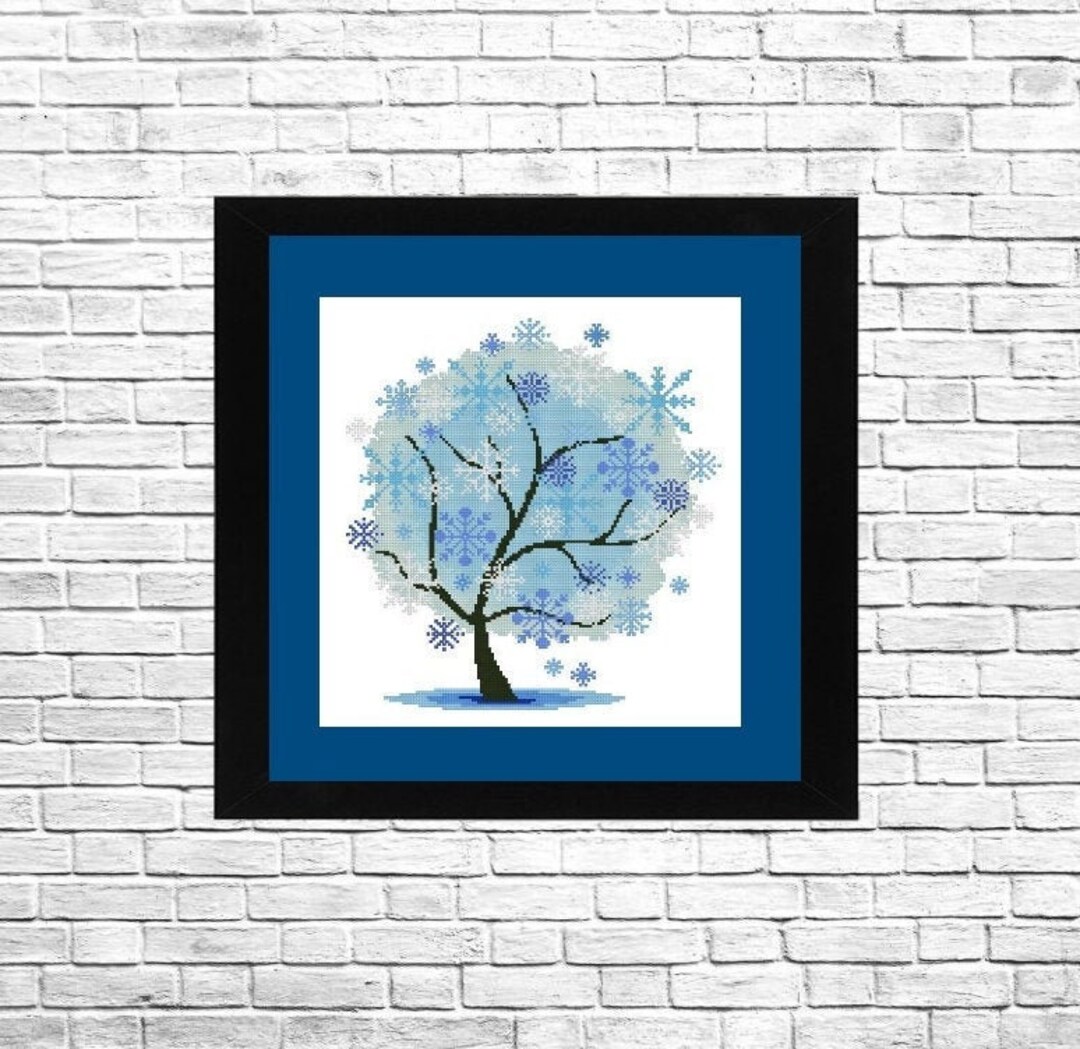 Winter Tree Pattern, Cross Stitch Pattern, Counted Cross Stitch Pattern ...