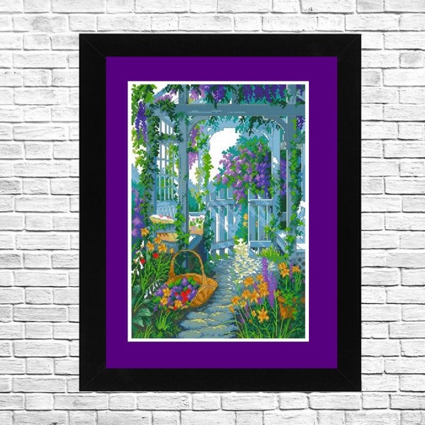 Garden Gate Cross Stitch Pattern - Etsy