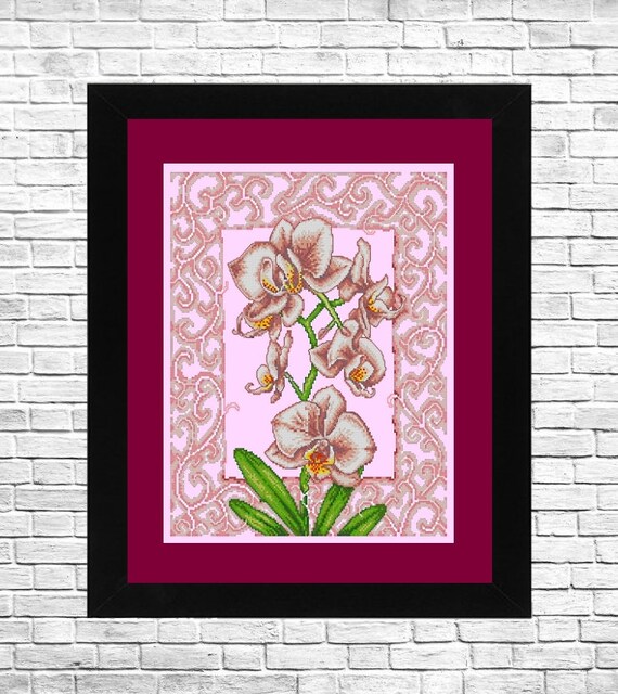 Orchid Cross Stitch Pattern PDF Instant Download Nature | Etsy