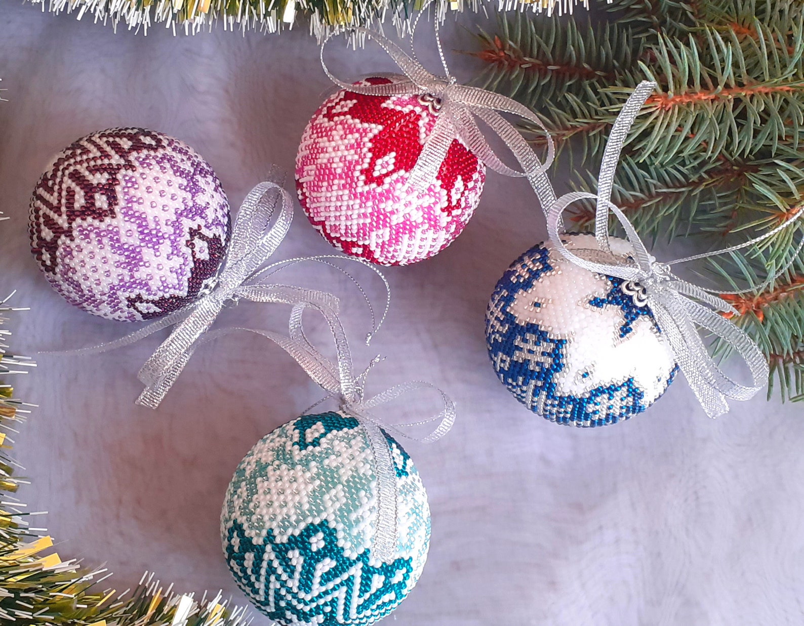 Christmas Set of Balls 1, Christmas Tree, Christmas Tree, Handmade ...