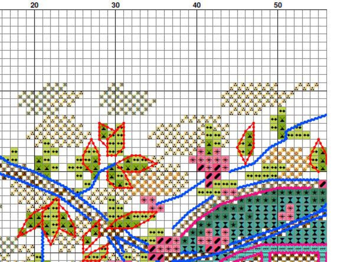 Provence Pattern, Cross Stitch Pattern, Summer Landscape, Pattern Hand ...