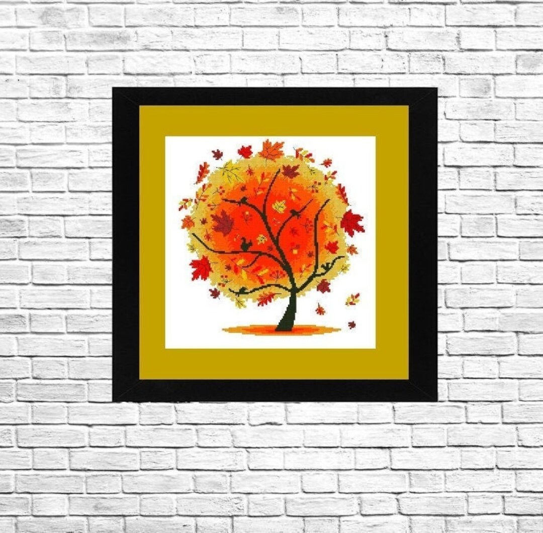 Autumn Tree Pattern, Cross Stitch Pattern, Counted Cross Stitch Pattern ...