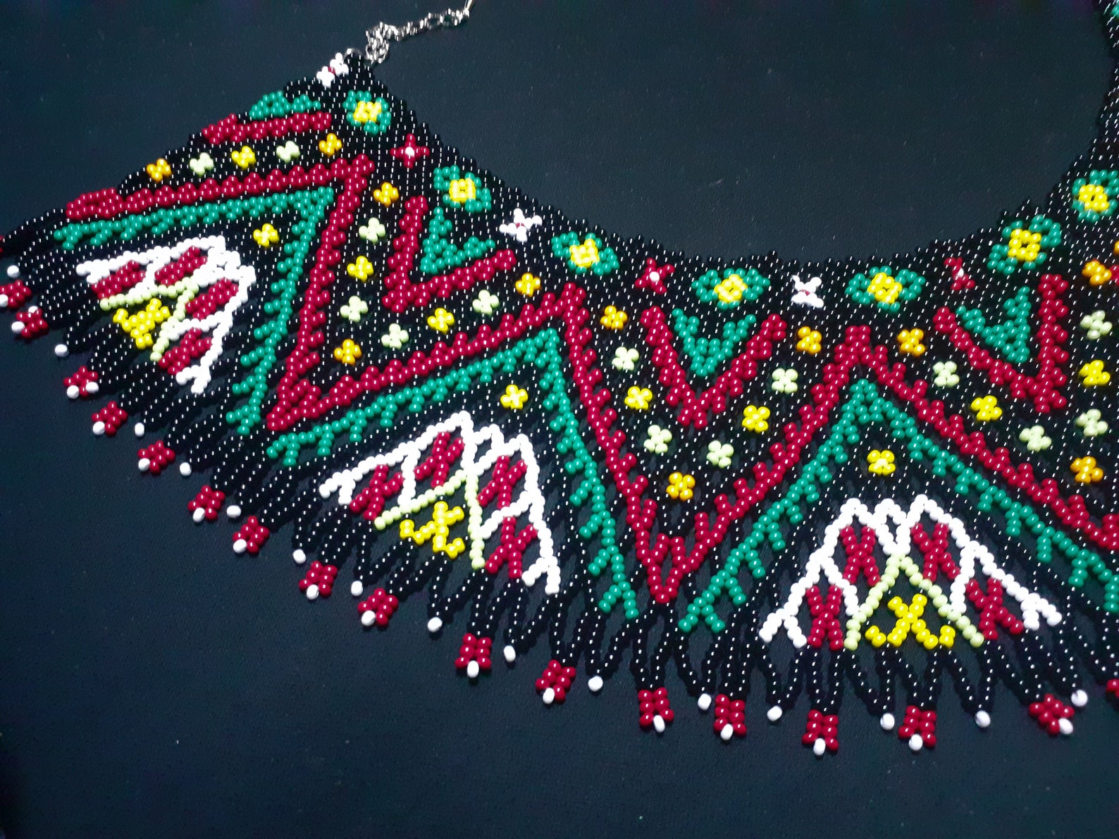 Traditional Ukrainian Beaded Necklace Boho Necklace Colored Jewelry ...