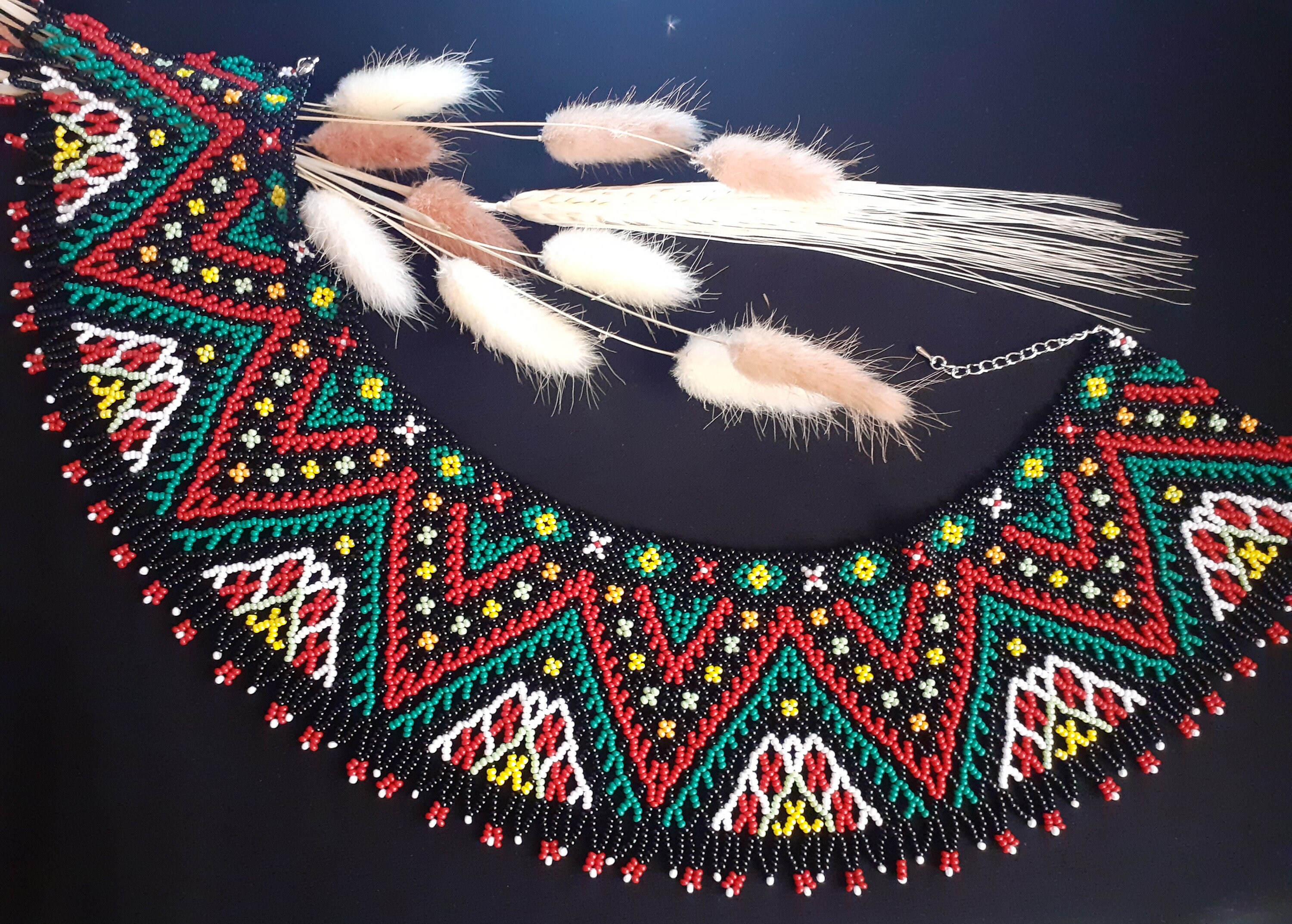 Traditional Ukrainian Beaded Necklace Boho Necklace Colored Jewelry ...