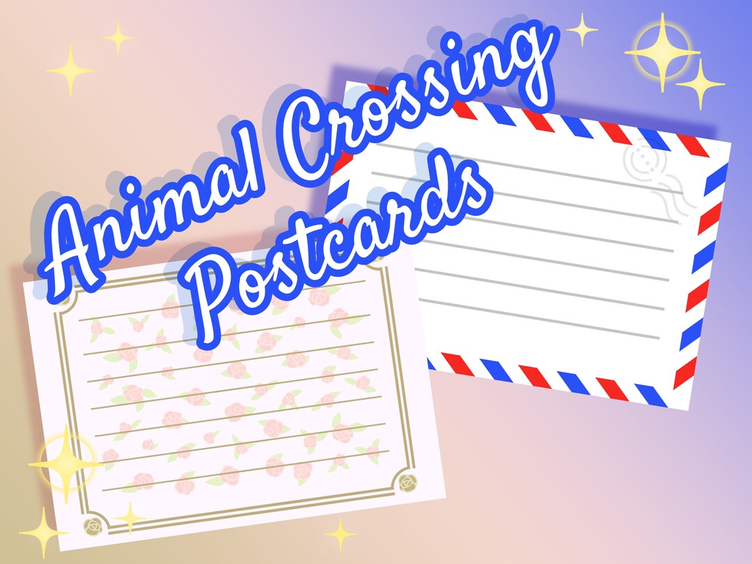 Animal Crossing Inspired Postcards | Stationery | Letter - Etsy