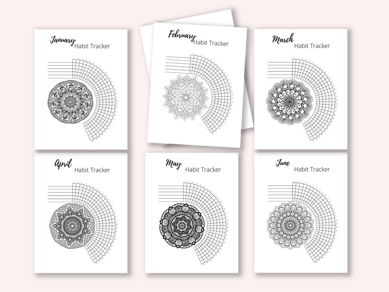 Habit Tracker Printable Mandala Daily Routine Habit Log - Etsy Finland