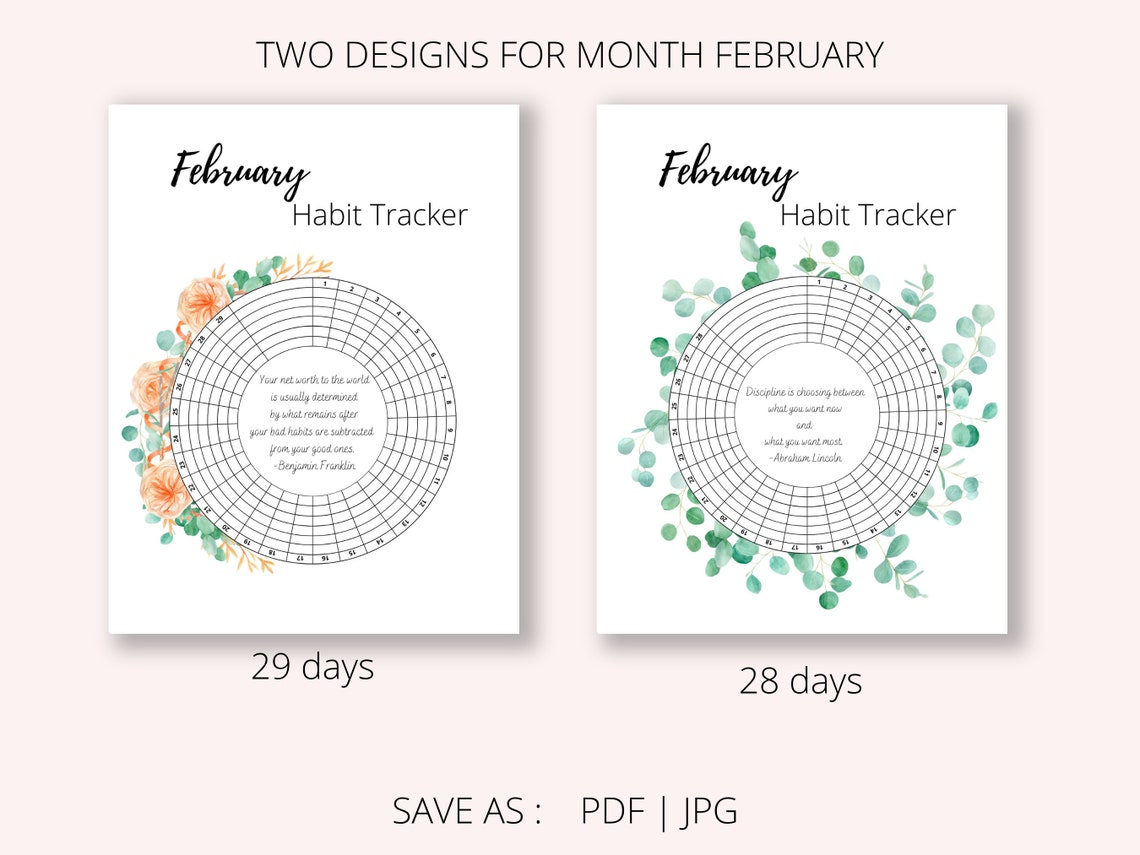 Editable Floral Habit Tracker Flower Circle Habit Tracker Customize ...