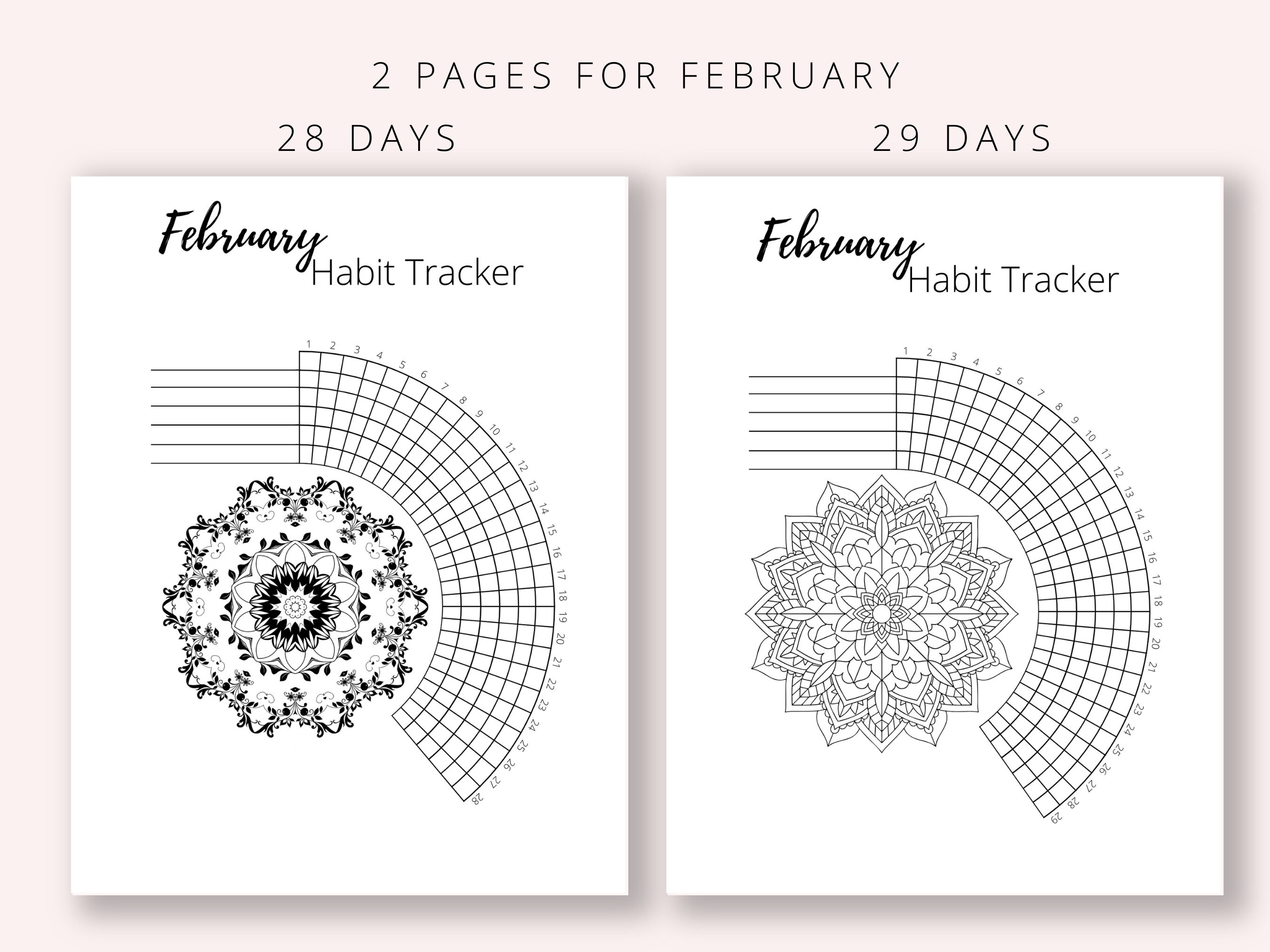 Habit Tracker Printable Mandala Daily Routine Habit Log - Etsy Finland