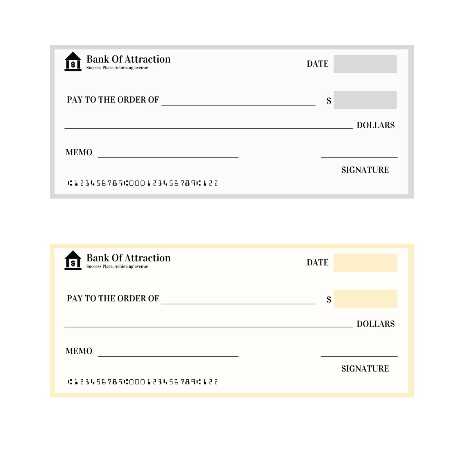 Manifestation Check Printable Blank Abundance Cheque law of - Etsy