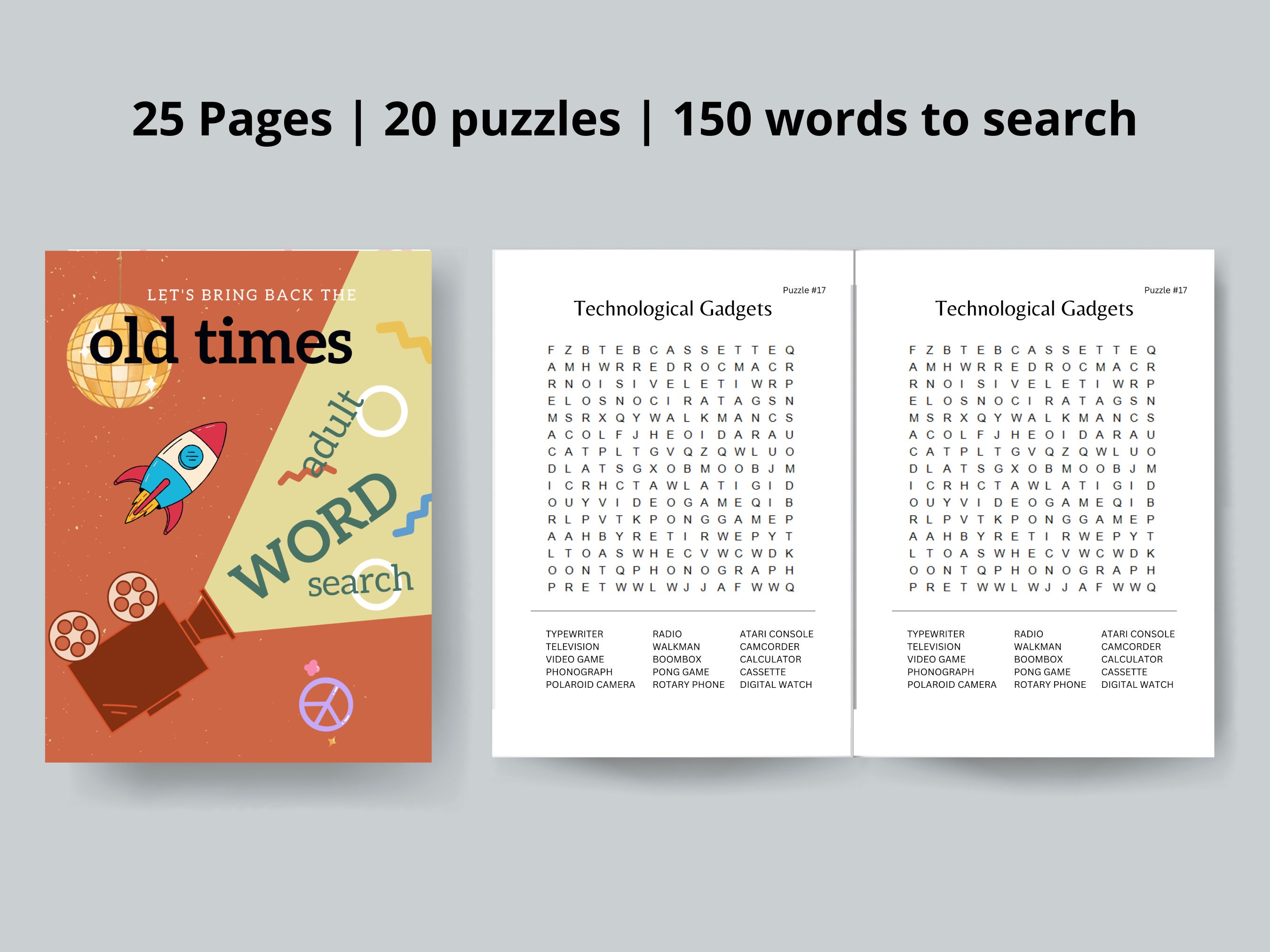 Adult Word Search Puzzle 1970s 1960s Golden Age - Etsy