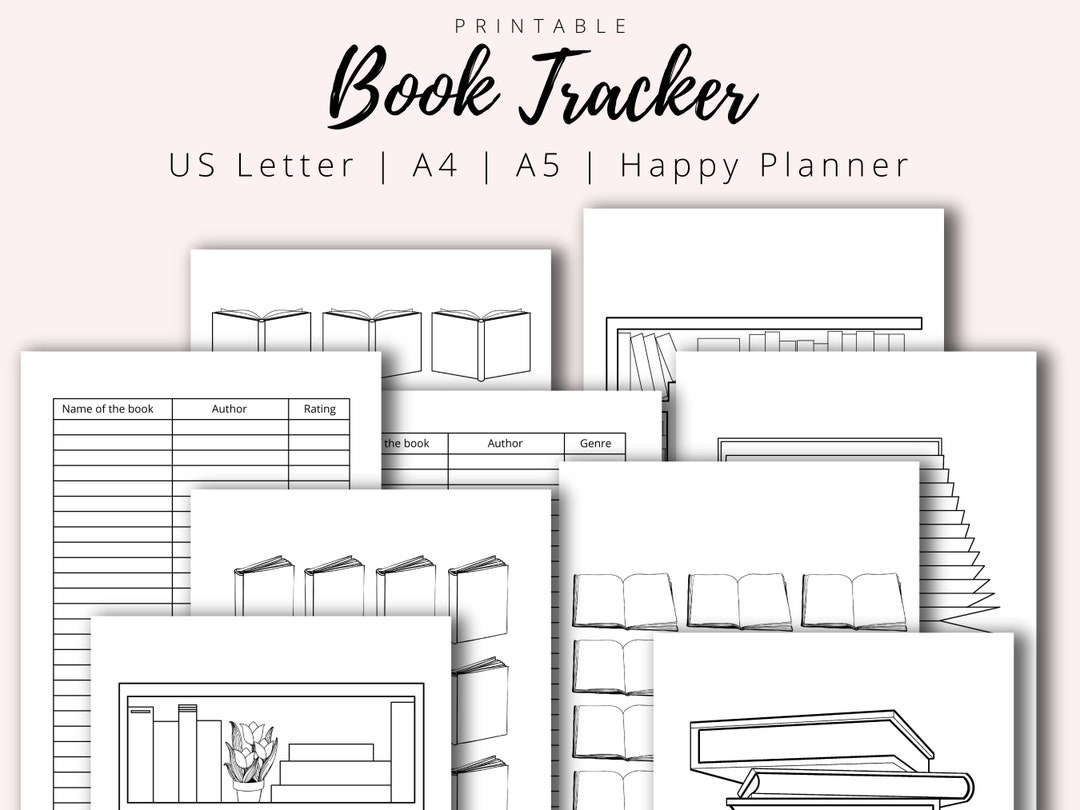 Book Tracker Reading Log Printable Book Log Reading - Etsy