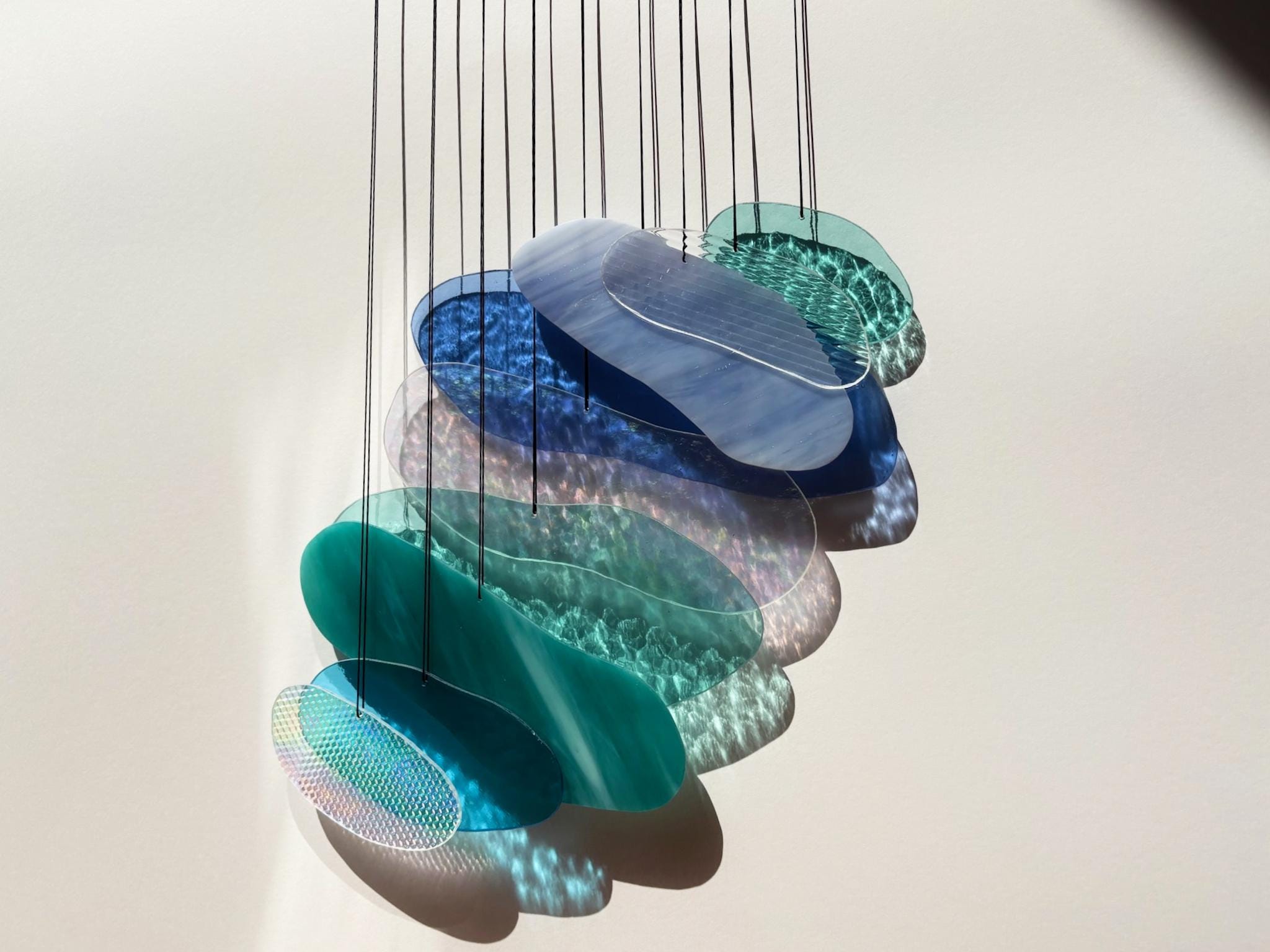 Water Installation - the Elements Glass Art - Flowing Glass Art Wall ...