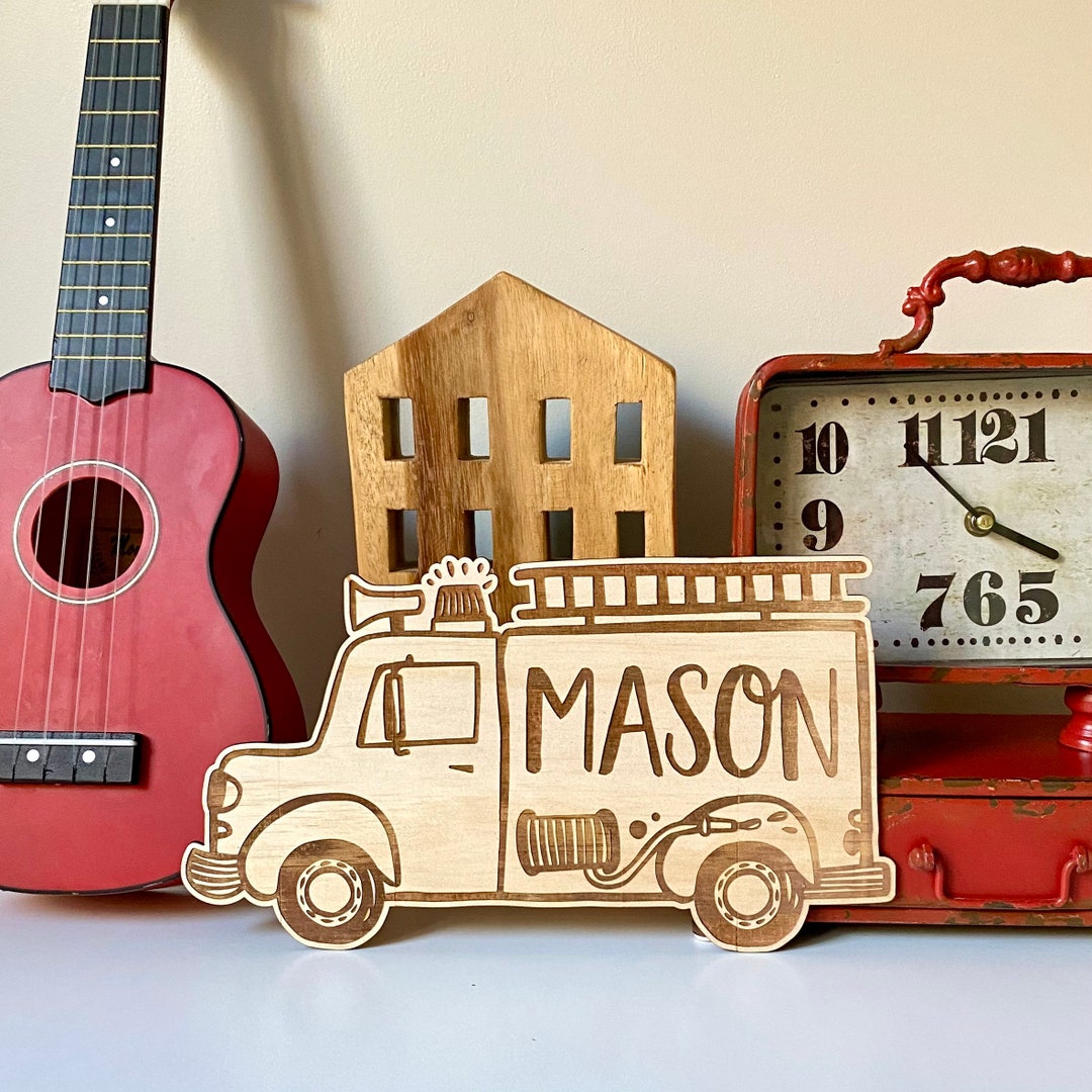 Vintage Style Fire Truck Sign - Etsy