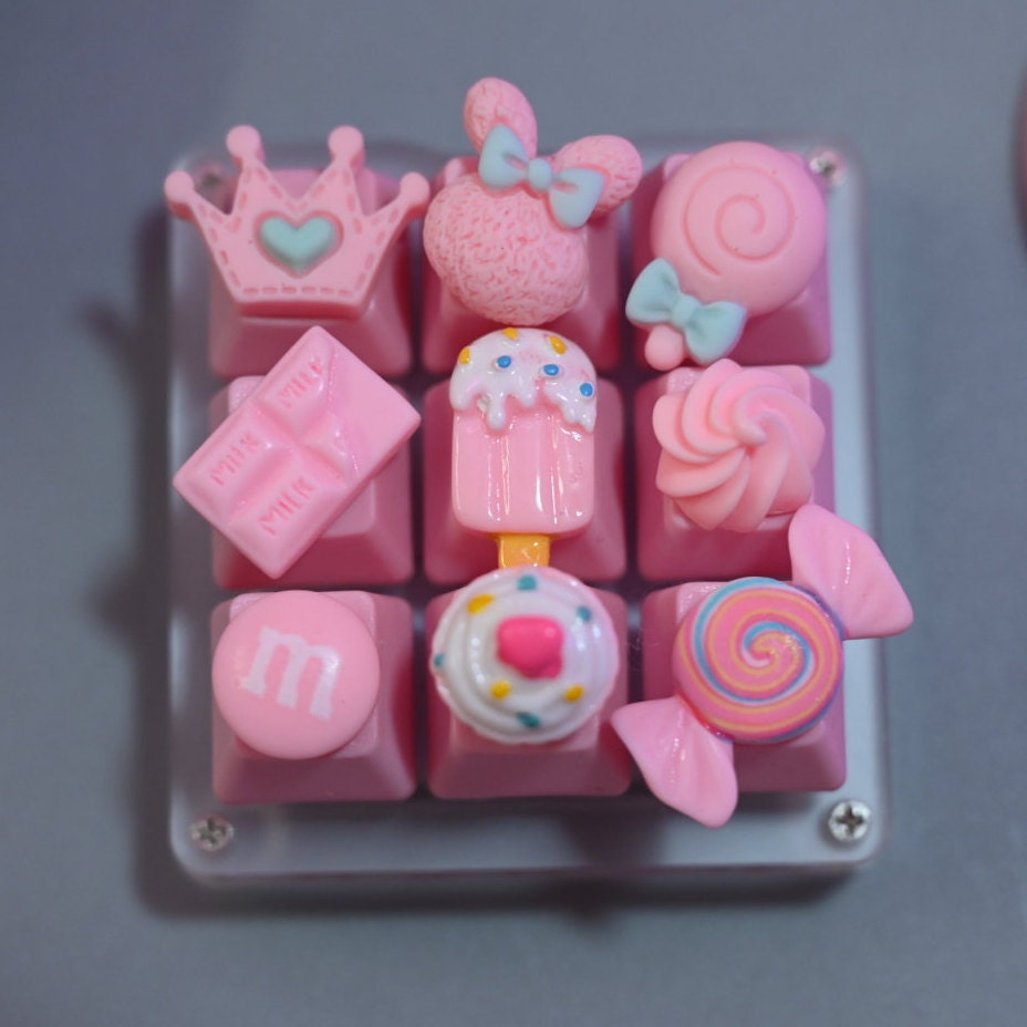 Kawaii Cute Pink Pastel Cookie Artisan Keycap para teclados - Etsy México