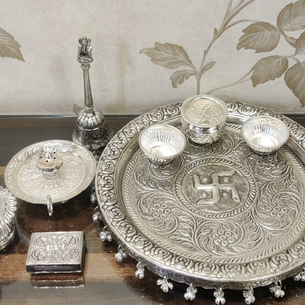 German Silver Pooja Items - Etsy