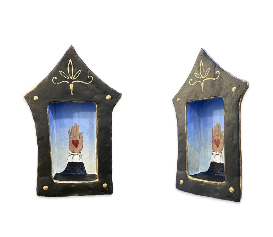 Paper Mache/clay Wall Art Shrine - Etsy