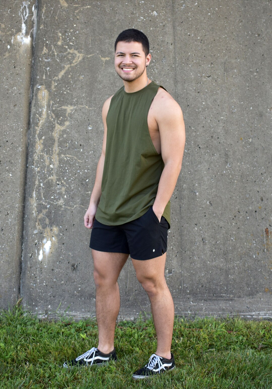 Men's 100% Cotton Drop Arm Tank Top - Etsy