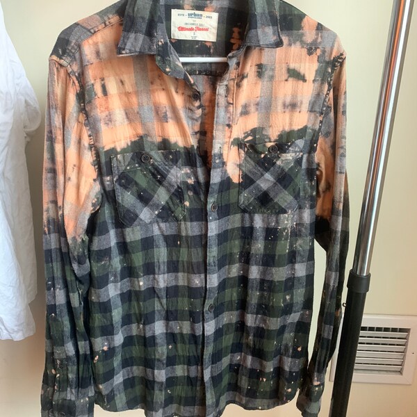 Bleached Flannel - Etsy