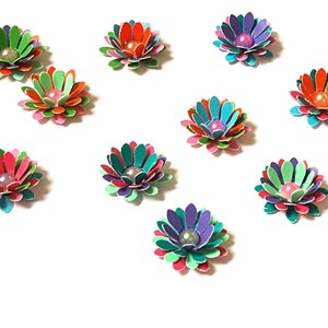 Mini Succulent Paper Flowers, Colorful Layered Paper Flowers, Small ...