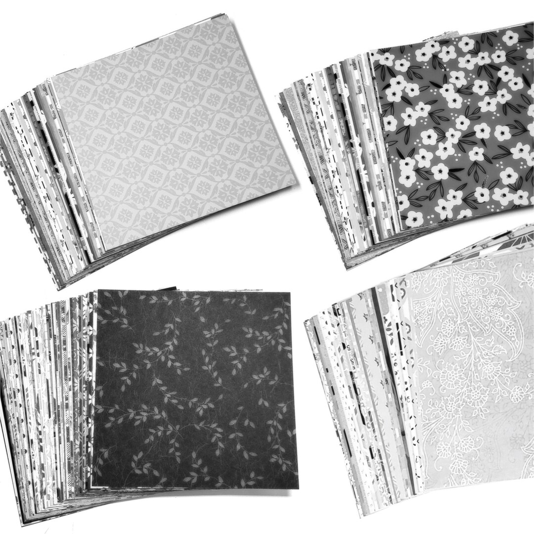 Black and White Scrapbook Paper Sheets, Black and White Paper, 35pc ...