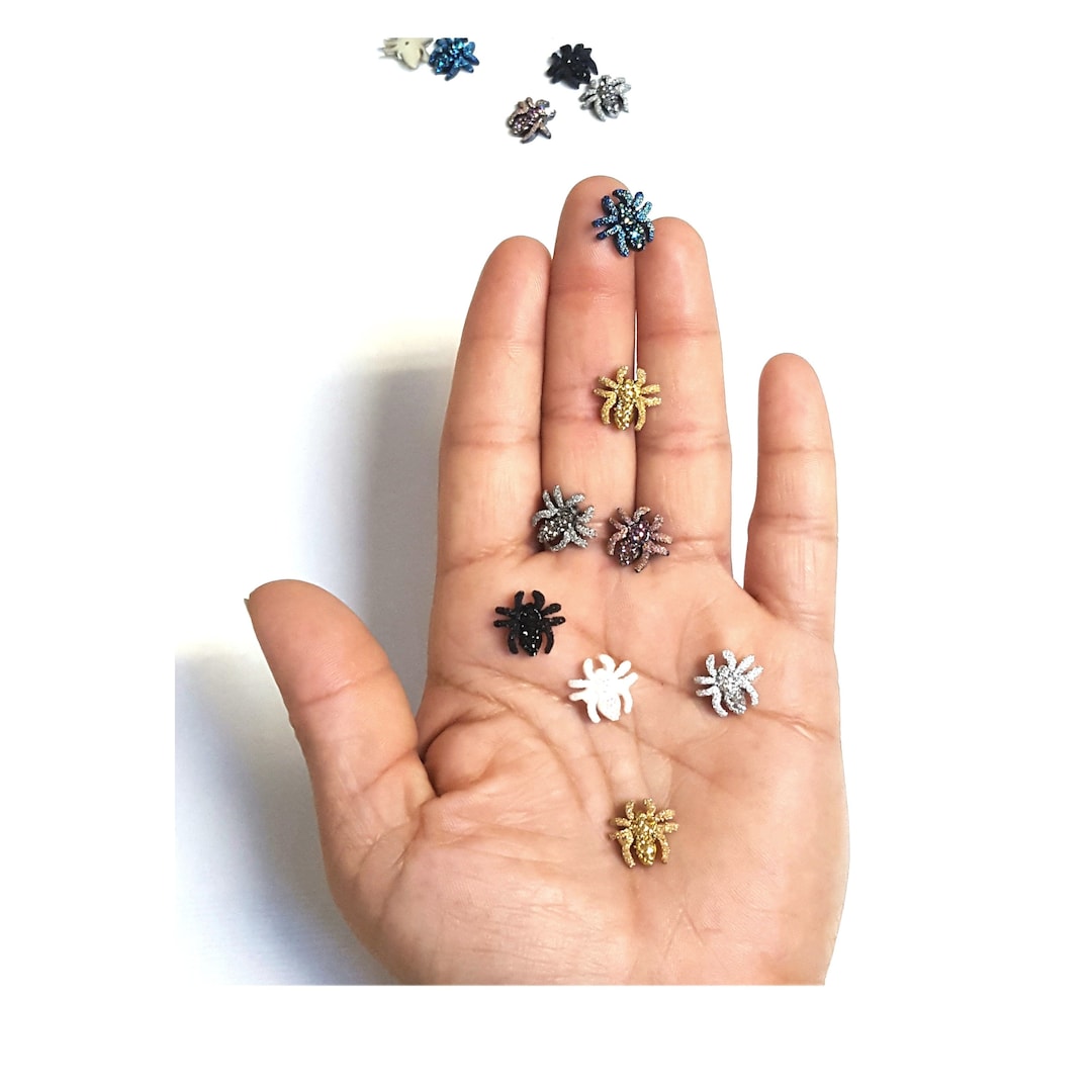 Mini Spiders Flatback Cabochons, Spider Embellishments Mini Spider ...