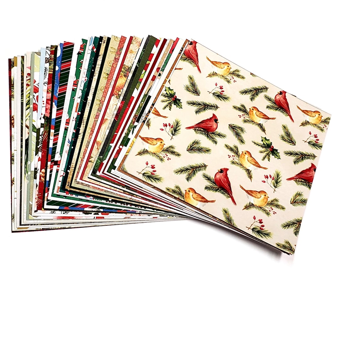 Holiday Scrapbook Paper Mixed Christmas Paper Pack for Handmade ...