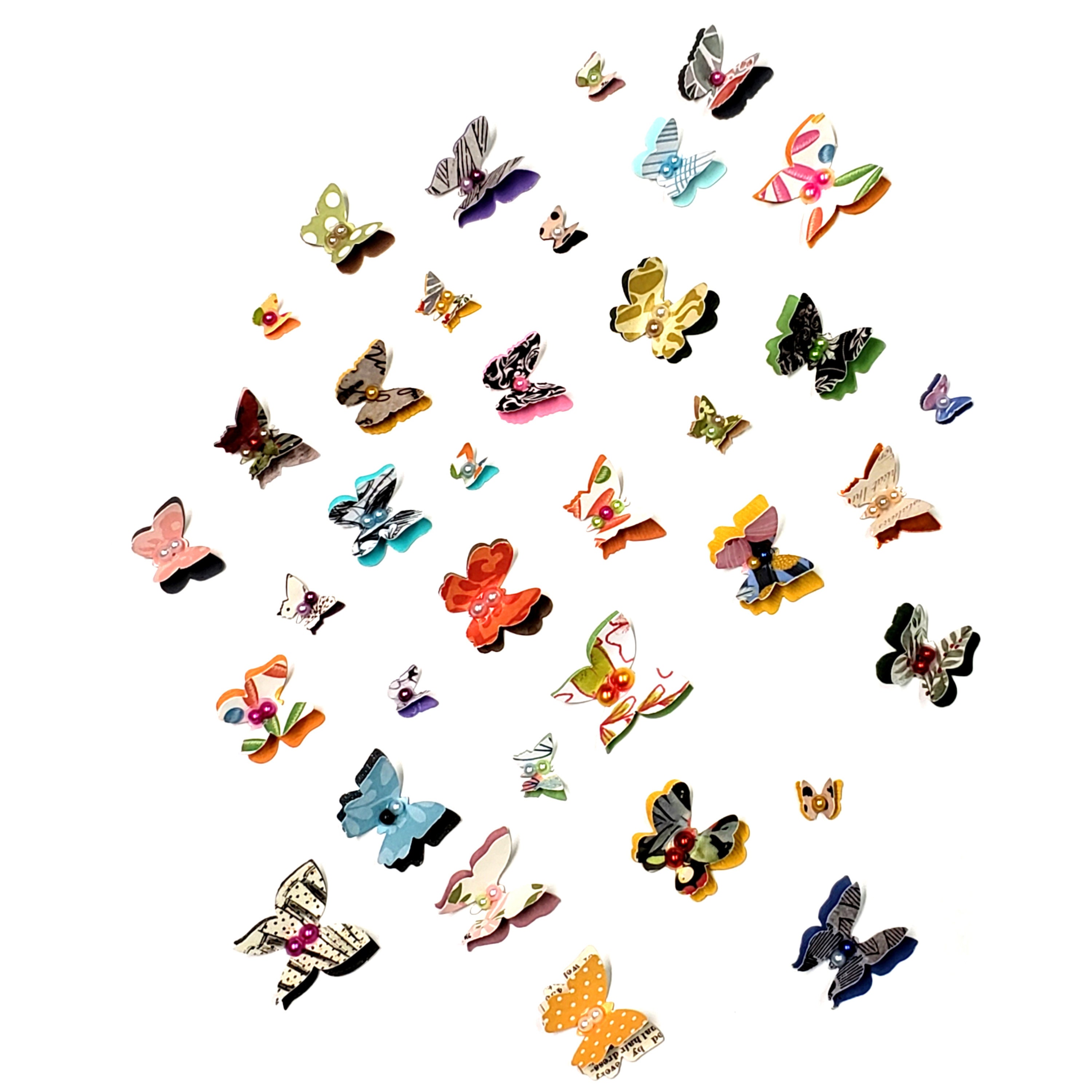 Mini Butterfly Embellishments Tiny Paper Butterflies Junk | Etsy