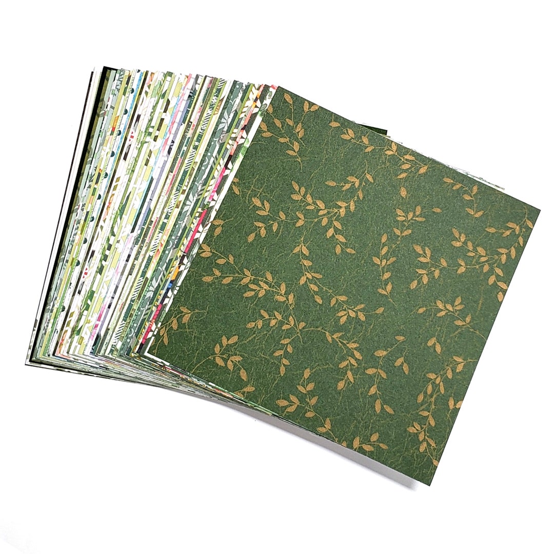 Green Scrapbook Paper Pack, Green Craft Paper, 35pc 6x6 Green Printed ...