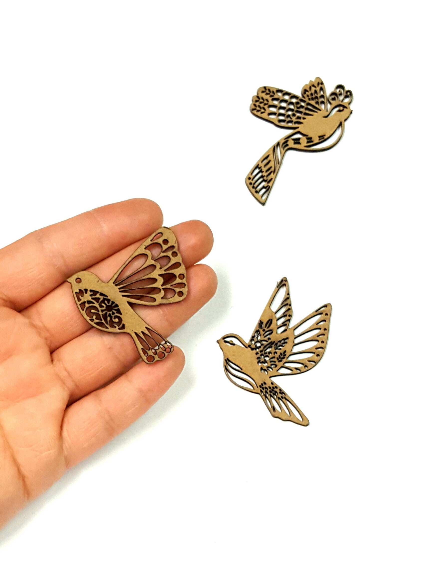 Laser Cut Bird Chipboard Bird Die Cuts Dimensional Bird - Etsy