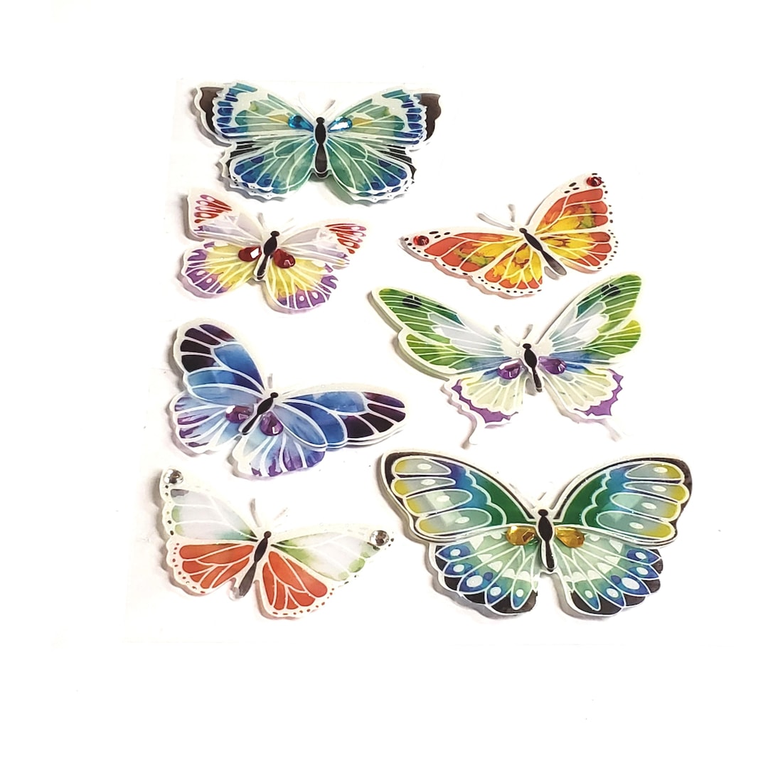 Pop-up Butterfly Stickers Handmade Butterfly Embellishments, Small ...
